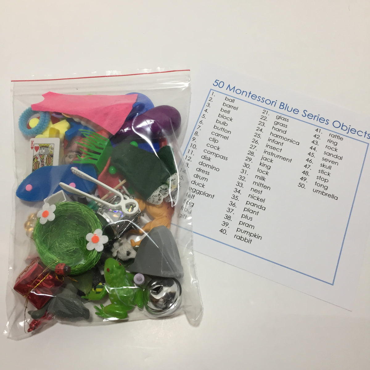 50 Montessori Blue Series Phonetic Objects – A A Montessori Materials